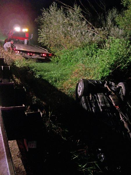 MUTUAL AID VEHICLE ROLLOVER INTO WATER - Hampstead Volunteer Fire Company